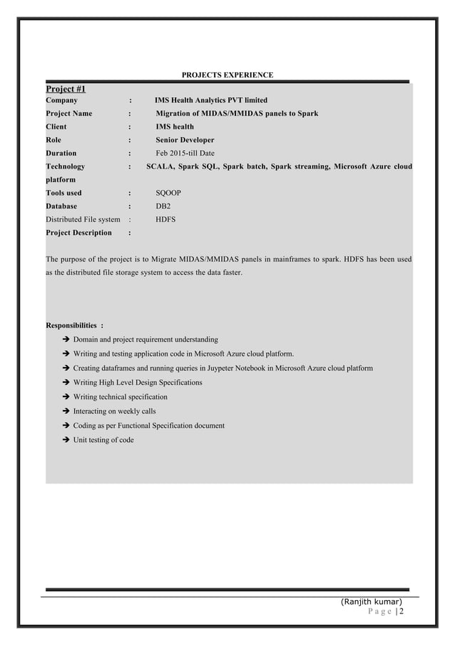 Ranjith resume | PDF