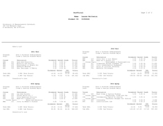 Unofficial Transcript UMD | PDF