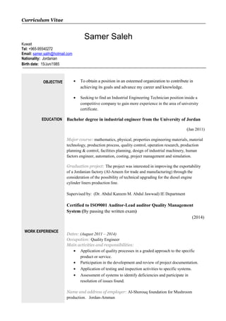 samer salih cv | PDF