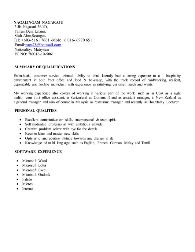 NAGA CV(NEW) | PDF