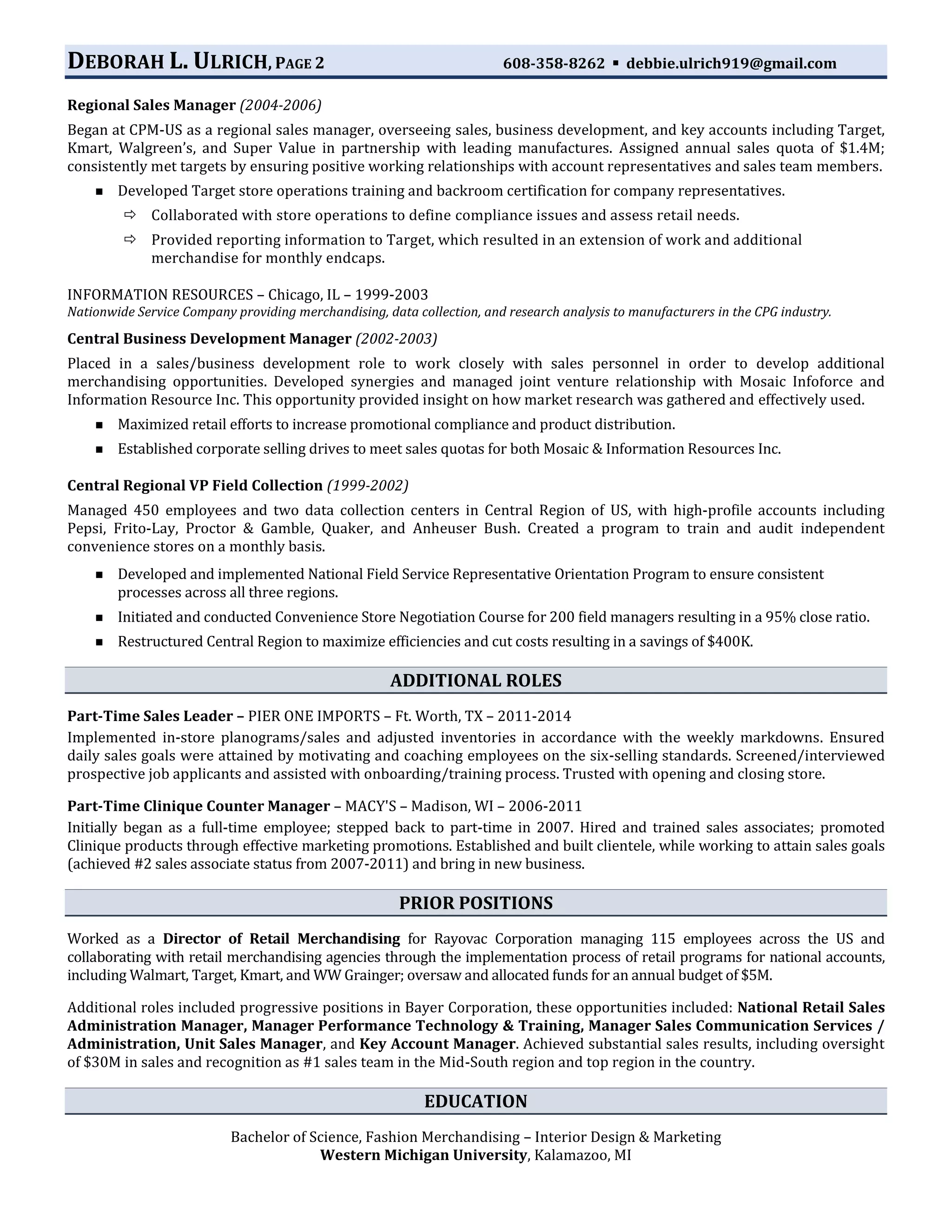 Ulrich_Debbie_Res_Final (2) | PDF