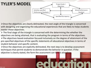 Tyler model | PPTX | Educational Assessment | Education
