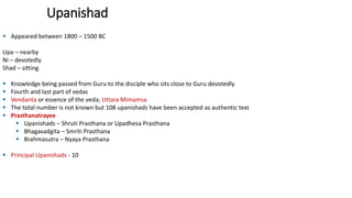 Upanishad the essence of Culture and philosophy | PPTX