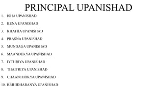 Upanishad the essence of Culture and philosophy | PPTX