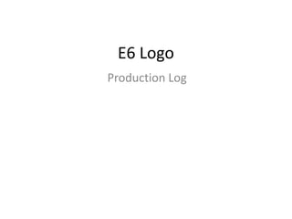 E6 logo Animation | PPTX