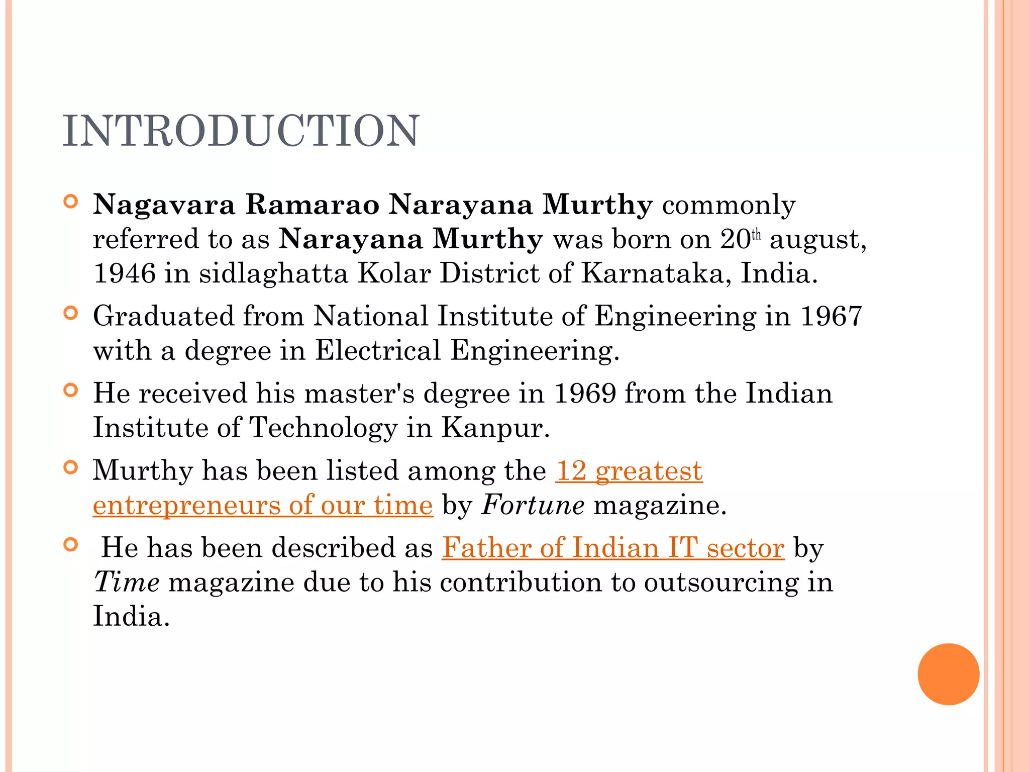 Narayana murthy | PPT