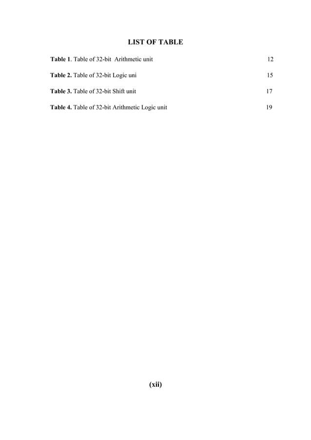 Design and implementation of 32 bit alu using verilog | PDF