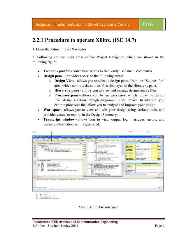 Design and implementation of 32 bit alu using verilog | PDF