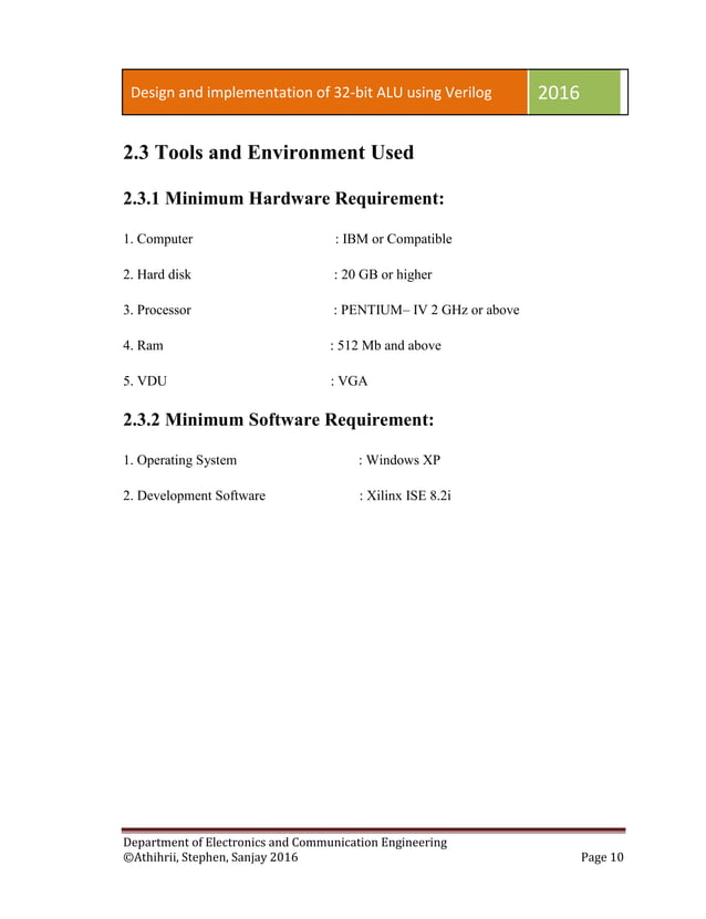 Design And Implementation Of 32 Bit Alu Using Verilog Pdf
