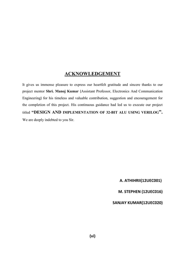 Design and implementation of 32 bit alu using verilog | PDF