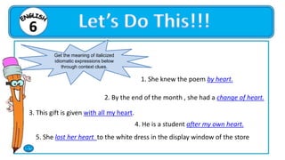 English 6 Grade 6 1st Quarter Week 1 Day 1 to 5 | PPTX