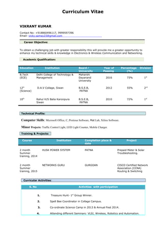 New Vikrant Resume 2 (1) | DOC
