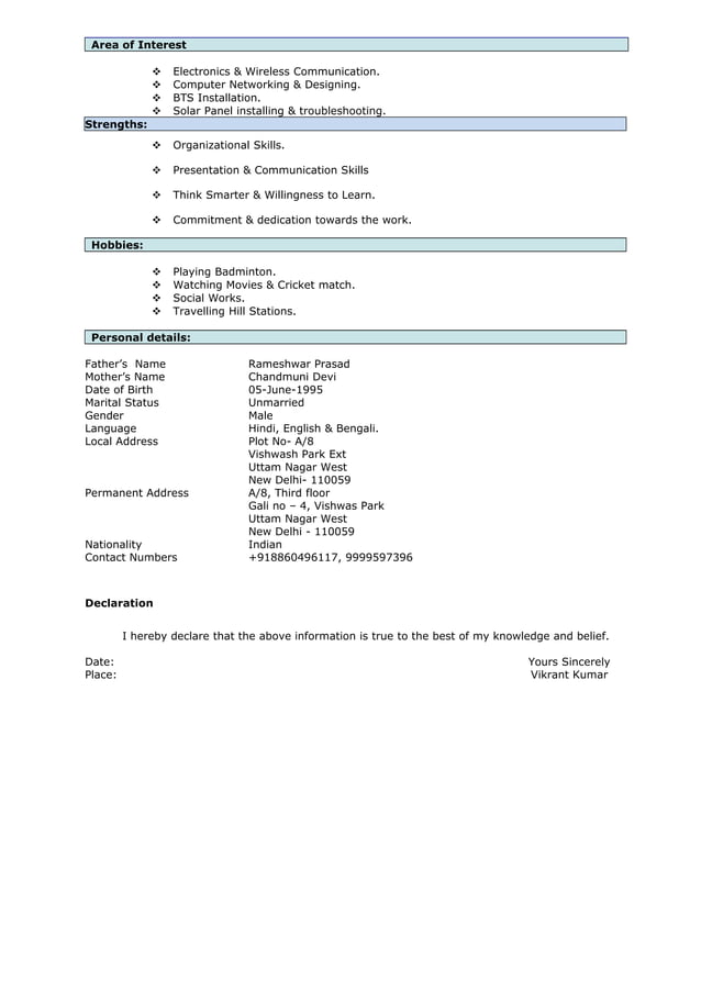 New Vikrant Resume 2 (1) | DOC