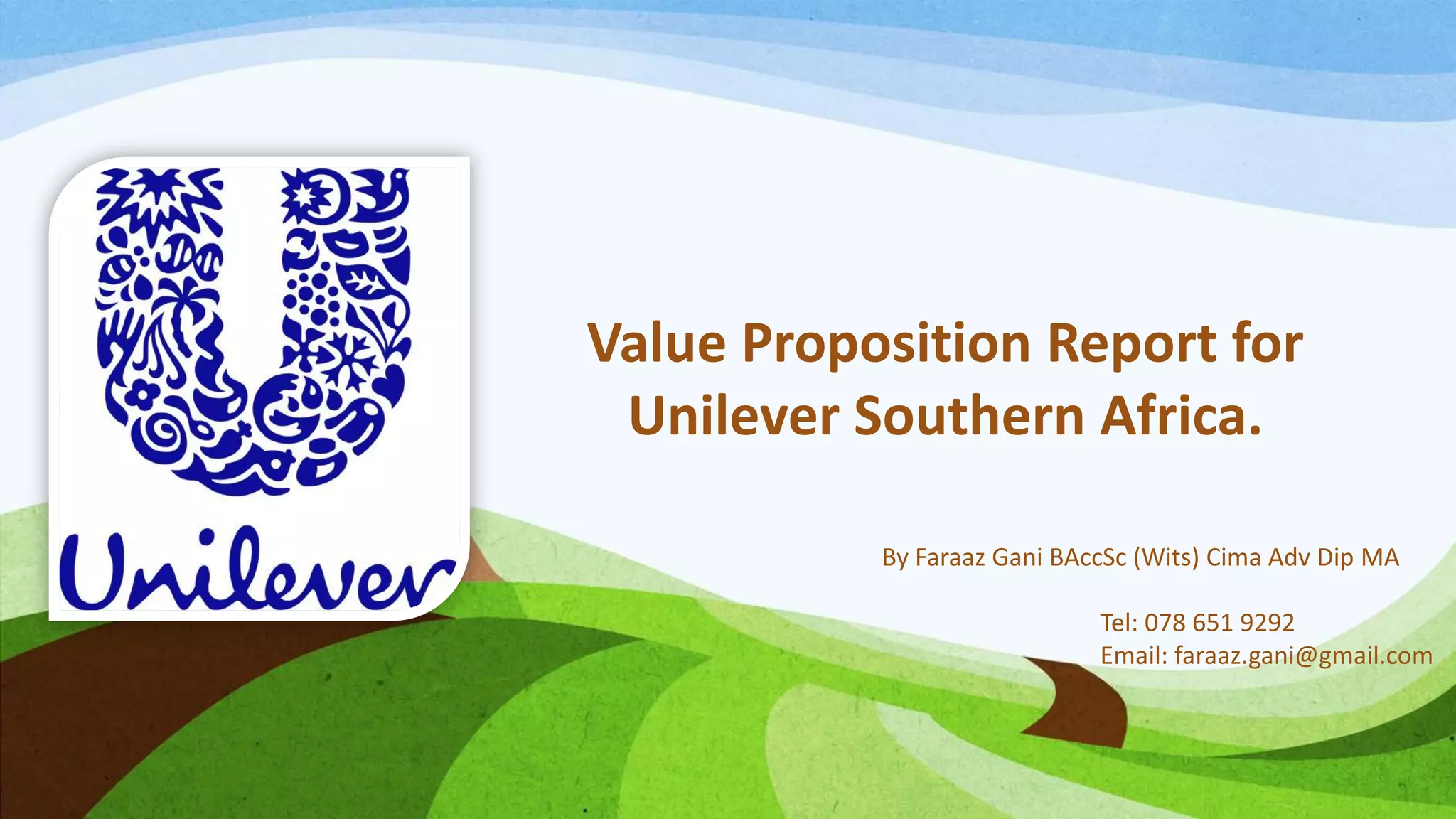 Extract of Unilever Value Proposition Report | PDF
