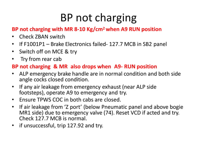 E70 CCB2 Brake system for WAG 9 Locomotive.pptx | Auto Type | Automotive