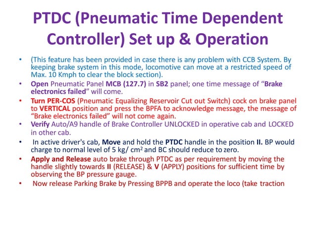 E70 CCB2 Brake system for WAG 9 Locomotive.pptx | Auto Type | Automotive