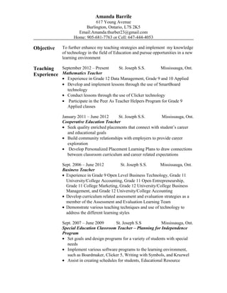 Resume for School Boards | PDF
