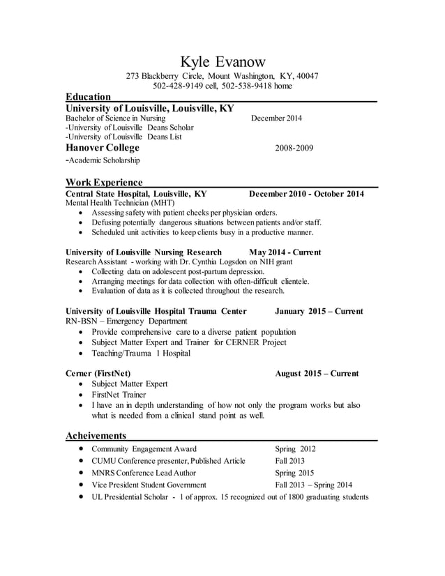 Kyles Resume 2015 | PDF
