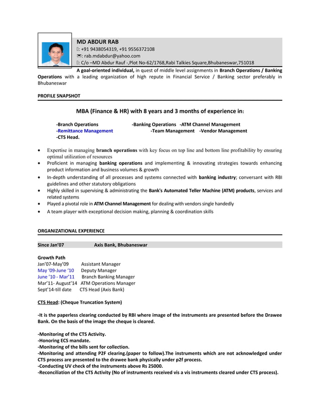 MD ABDUR RAB_1 | DOC | Business Banking & Finance | Business
