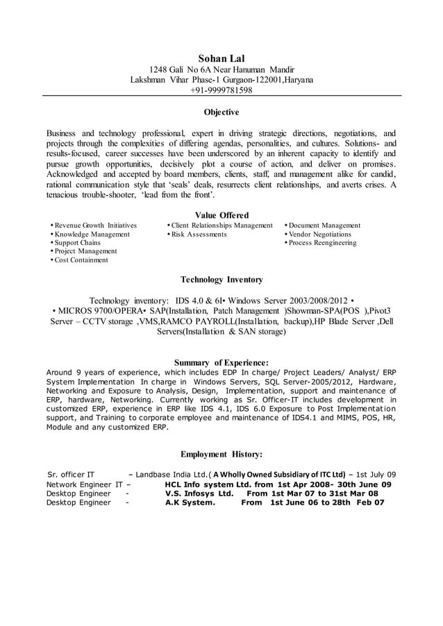 Sohan CV | PDF