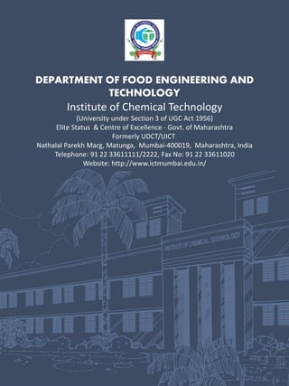 Food Department- Placement Brochure 2016 | PDF
