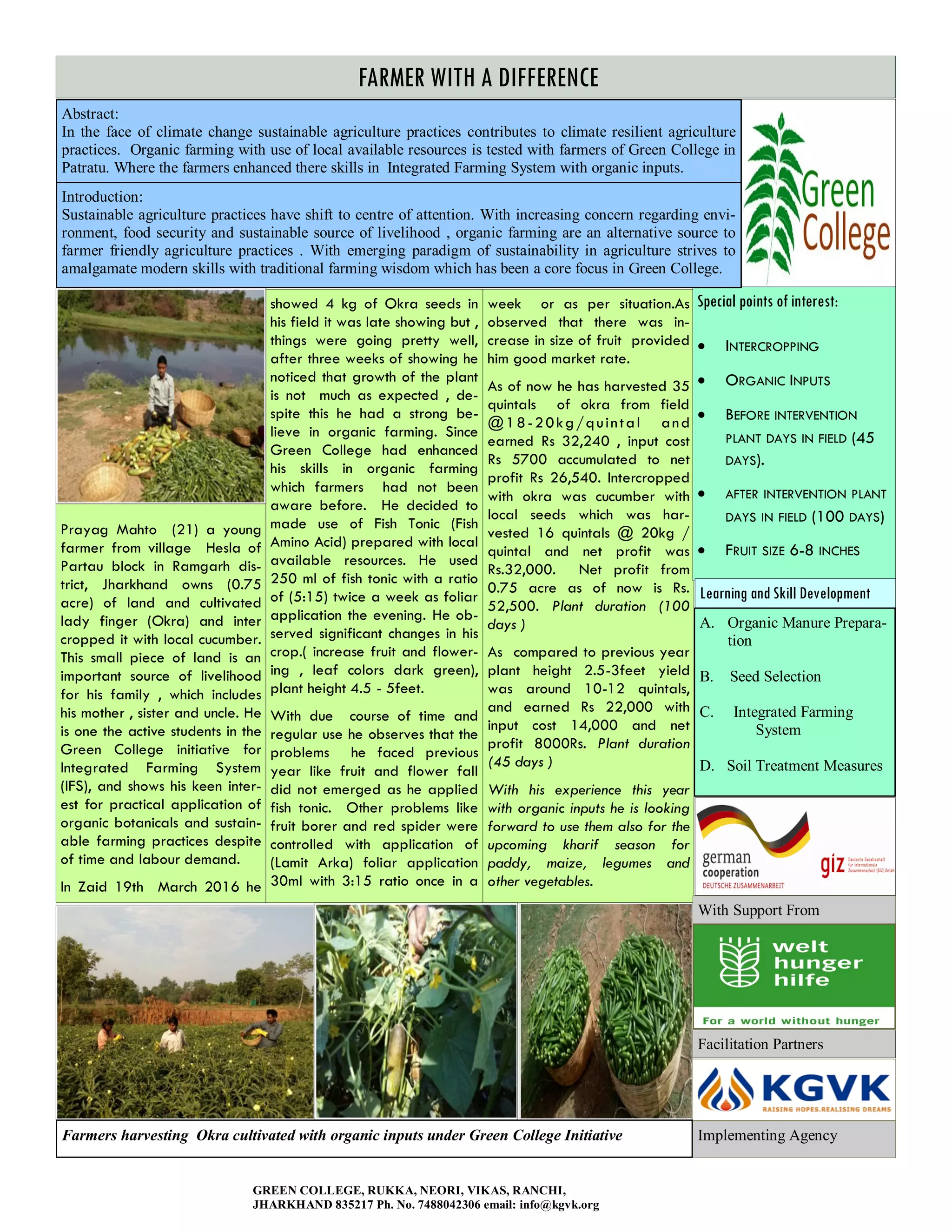 Case Study on Organic Farming | PDF