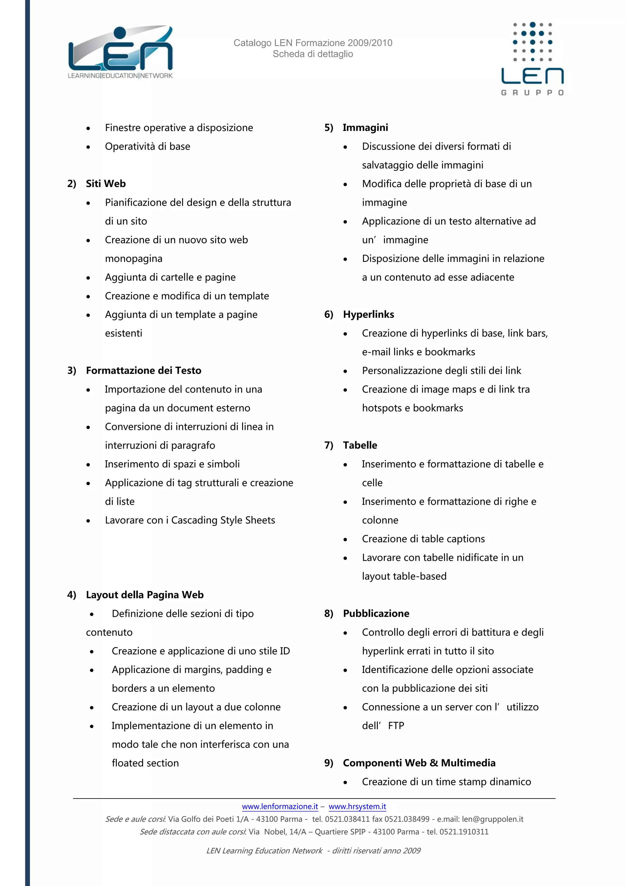 Ms Office Sharepoint designer 2007 - Scheda corso LEN | PDF | Computing | Technology & Computing