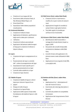 Ms Office Sharepoint designer 2007 - Scheda corso LEN | PDF | Computing | Technology & Computing