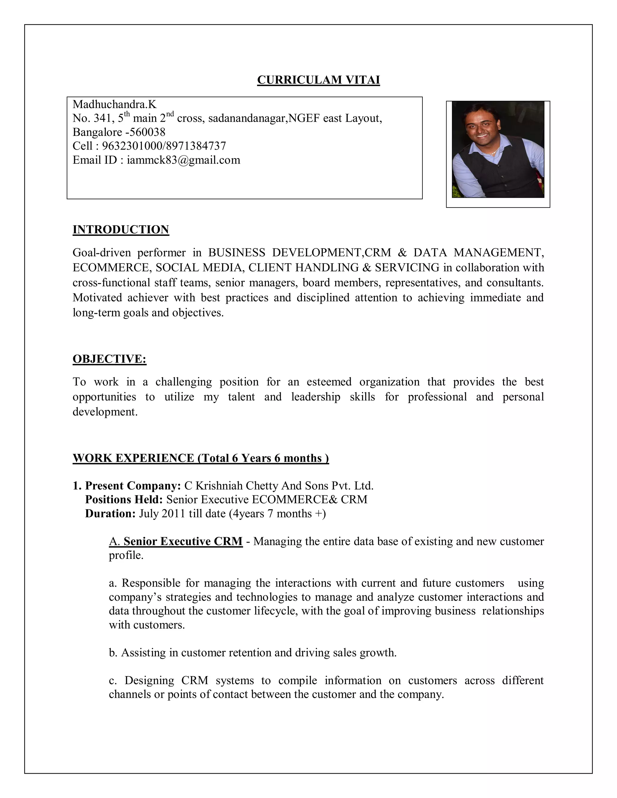 Madhu CV - Copy | PDF