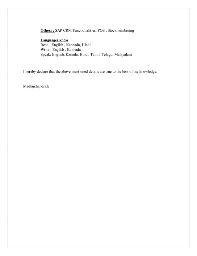 Madhu CV - Copy | PDF