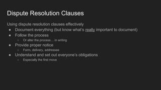 Presentation - Construction Contract Dispute Resolution | PDF