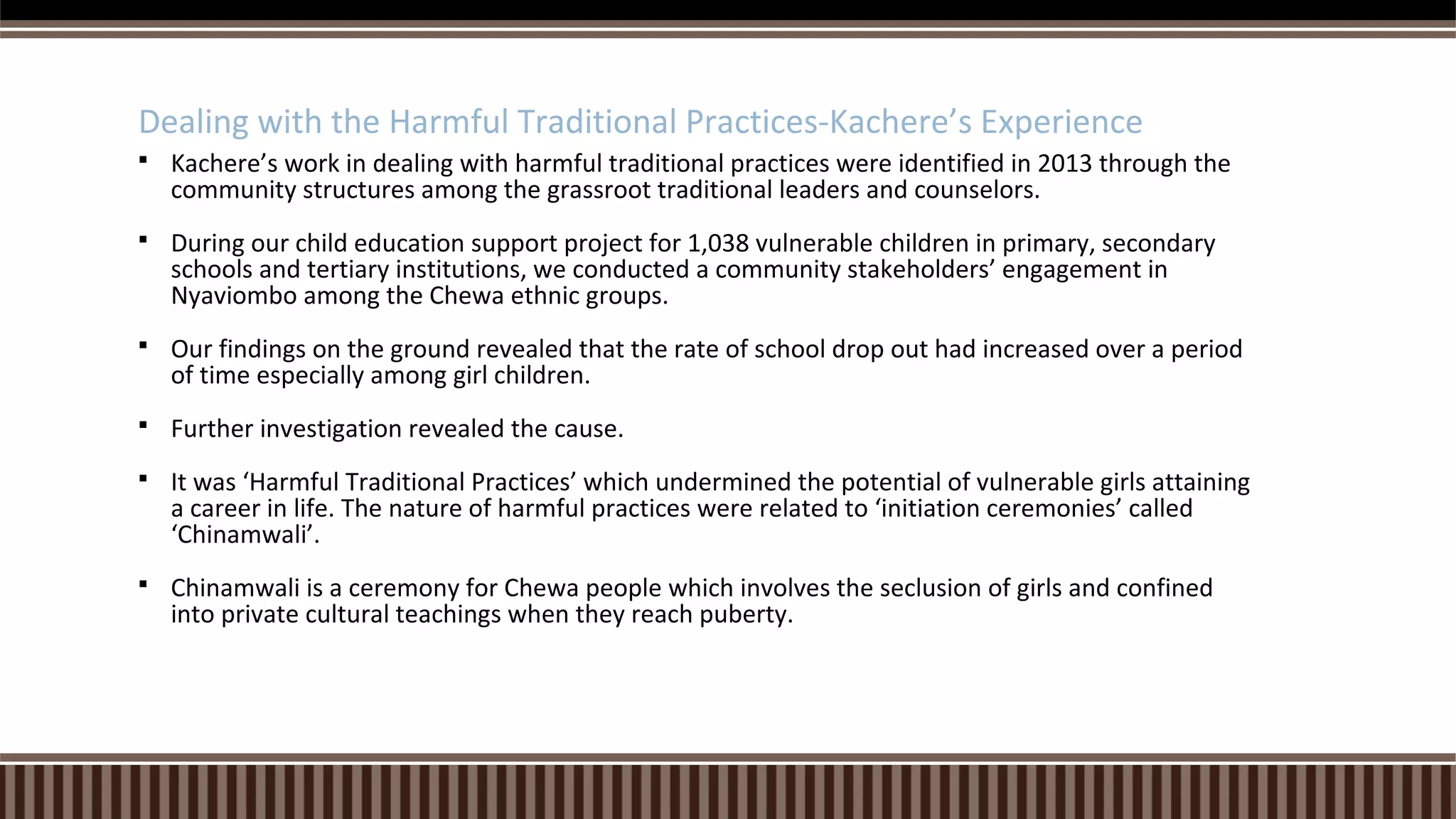 Dealing With Harmful Traditional Practices | PPT
