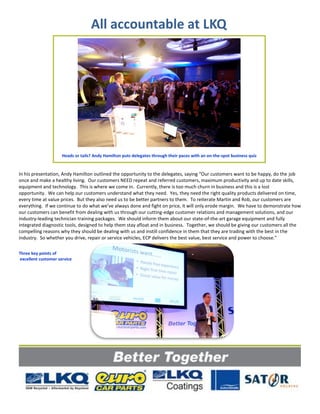 Better Together 2014 Branch Manager Sales Conference Newsletter | PDF ...