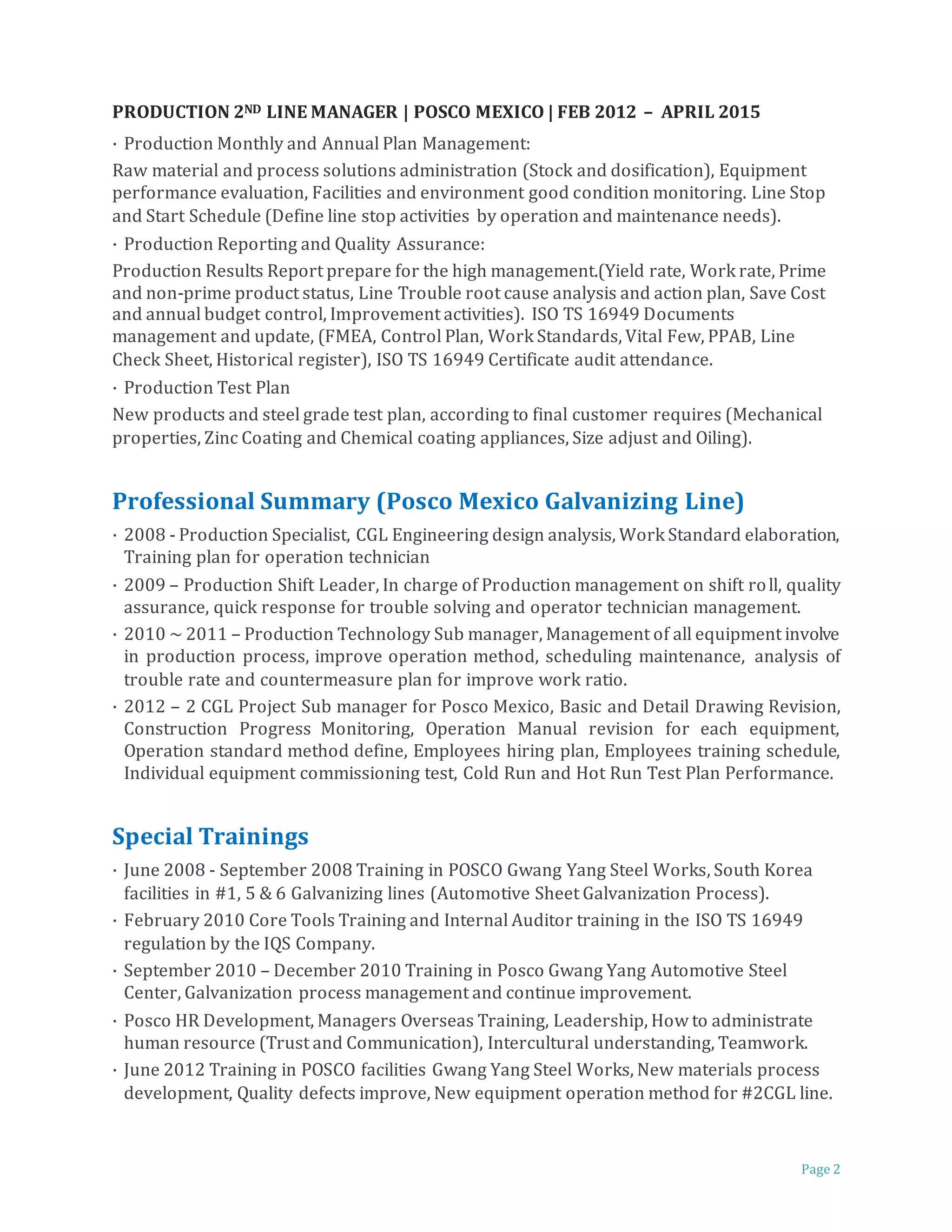 Pedro Gomez Resume 2016 | DOCX