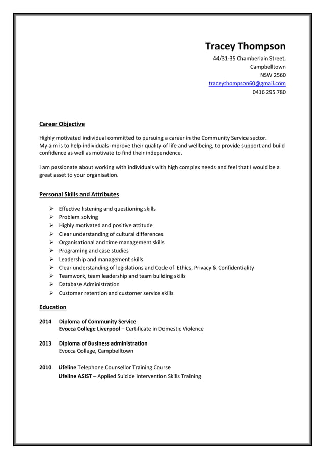 tracey resume.docx 2015 | PDF