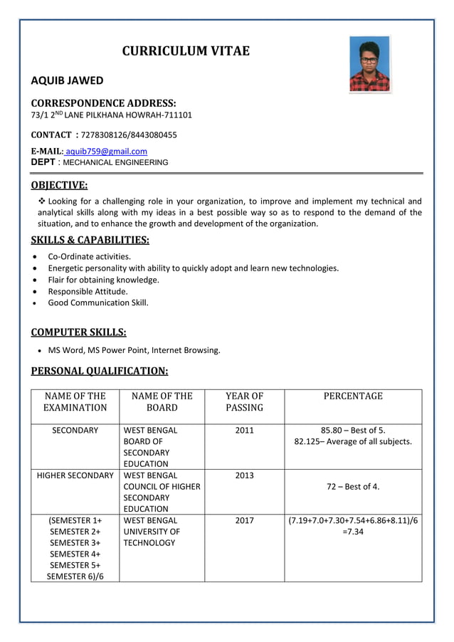 AQUIB NEW CV | PDF