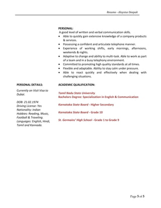 Aloysius Deepak -1 | PDF