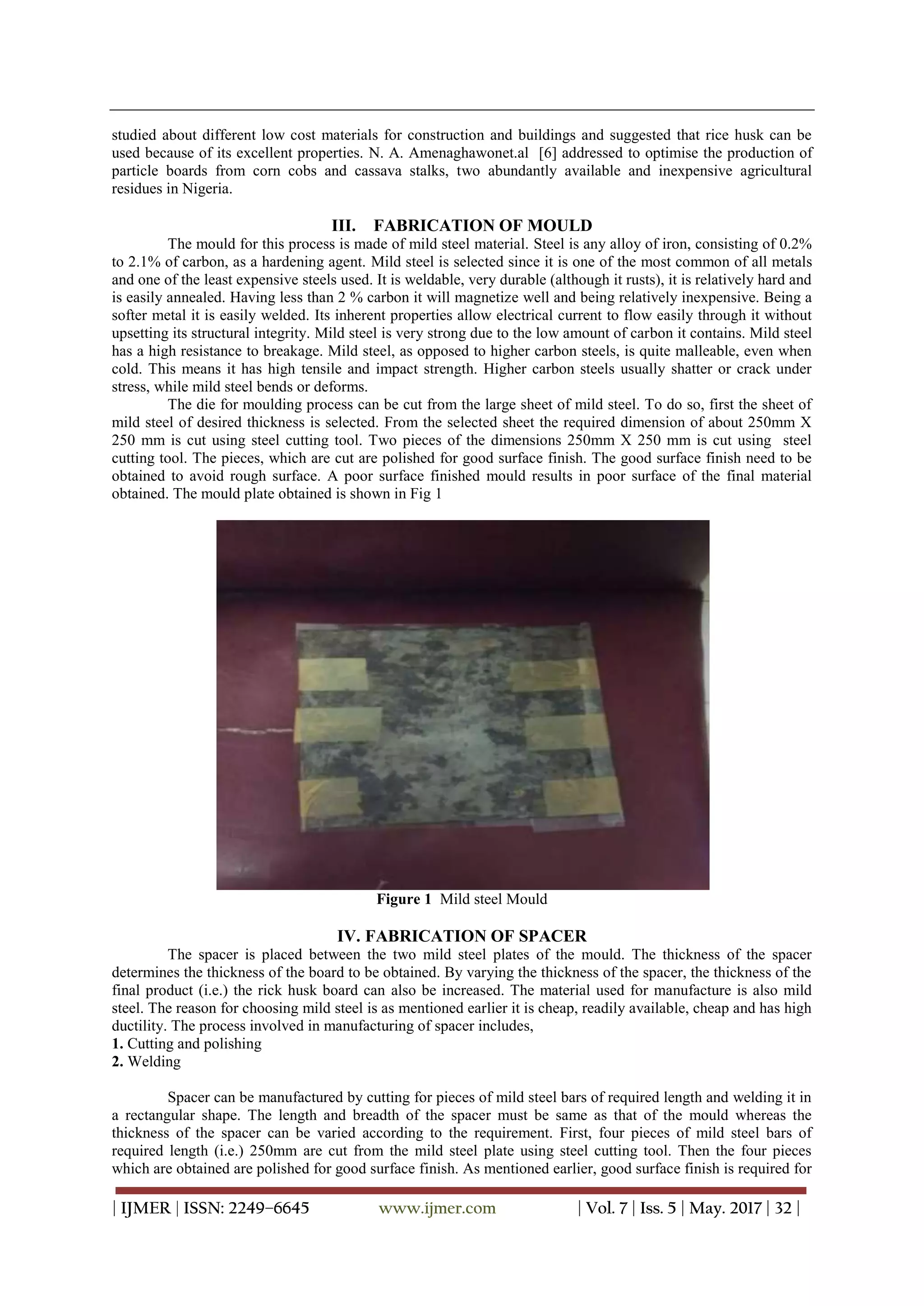 Fabrication of Particle Boards From Rice Husk | PDF
