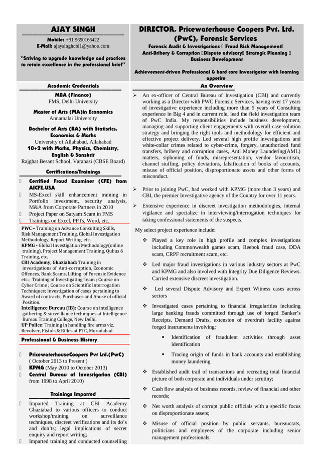 Ajay_CV_August 2015_Final | PDF