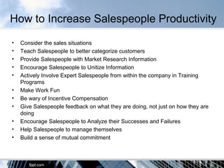 Increasing Sales productivity (3) | PPT