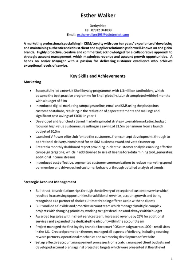 ESTHER WALKER CV Feb 2016 | PDF