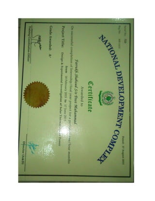 National Development Complex Experience Letter | PDF