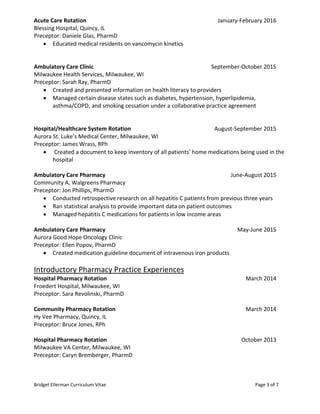 Bridget Ellerman CV 2016 | PDF