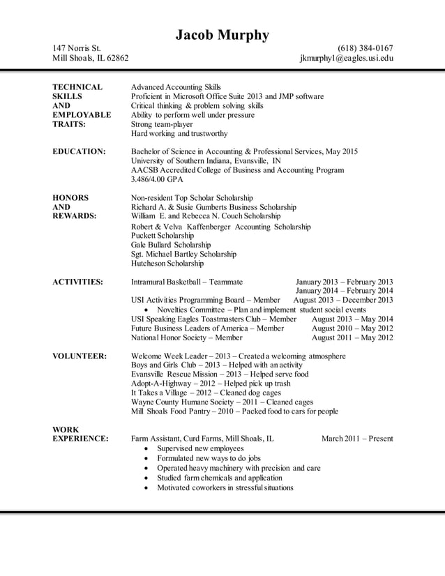 Jacob Murphy master resume 2 | PDF