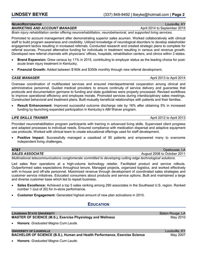 L. Beyke Resume LI Version | PDF