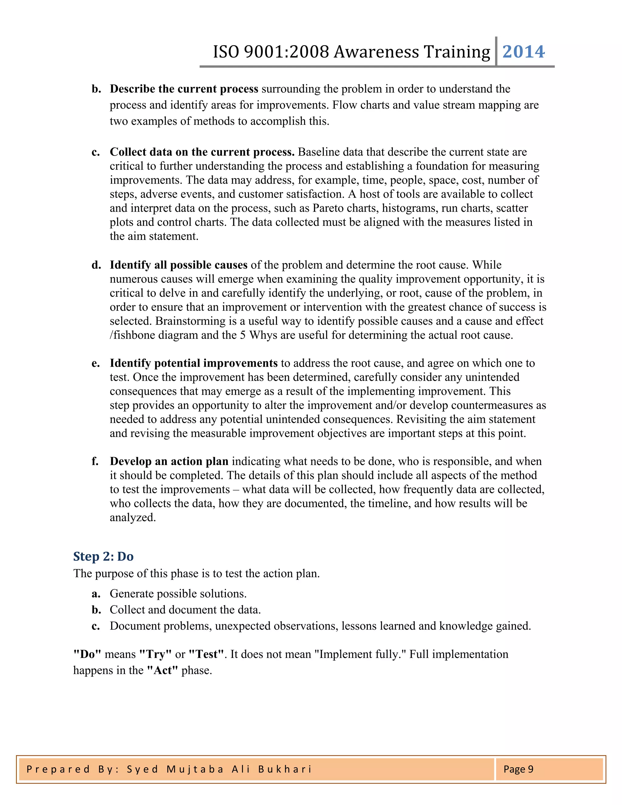 ISO 9001_2008 Awareness Training | PDF