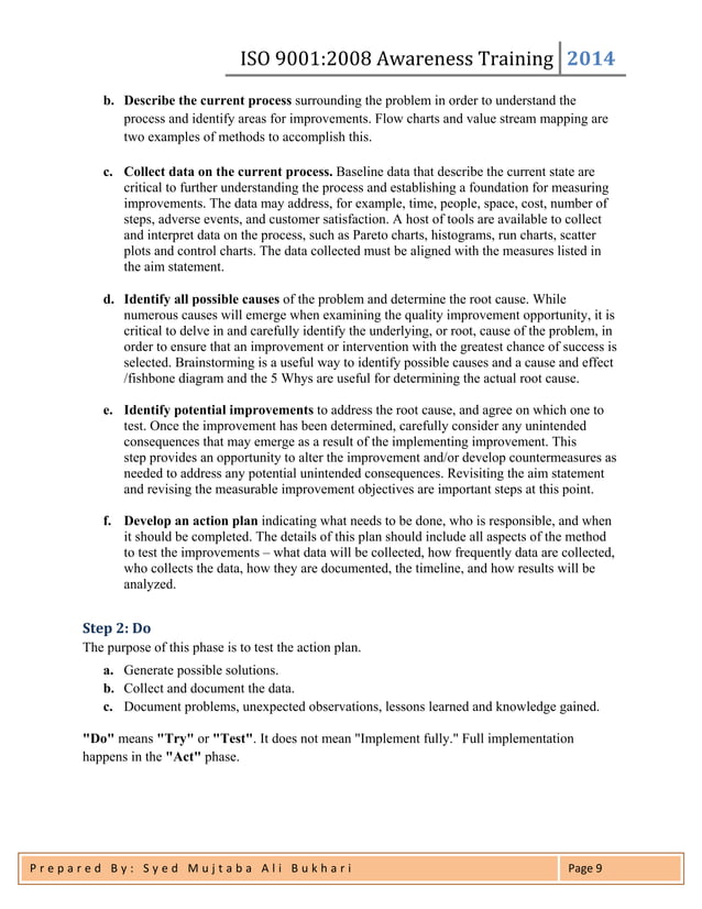 ISO 9001_2008 Awareness Training | PDF