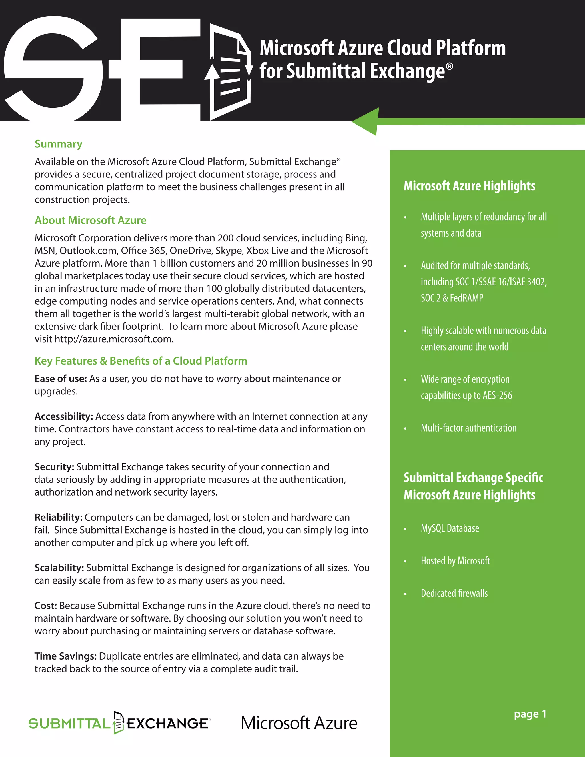 Flyer- Cloud Environment Overview- Microsoft Azure | PDF
