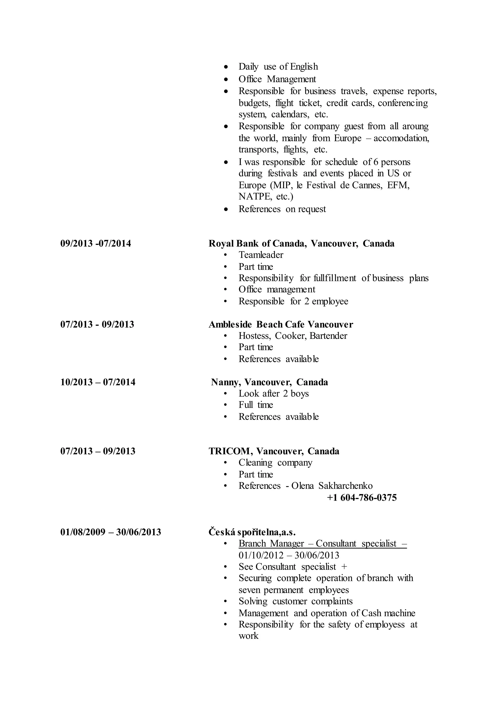 Radka JELÍNKOVÁ CV - en! | DOCX