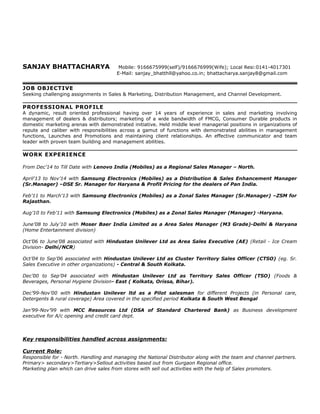 Resume-Sanjay Bhattacharya updated | PDF